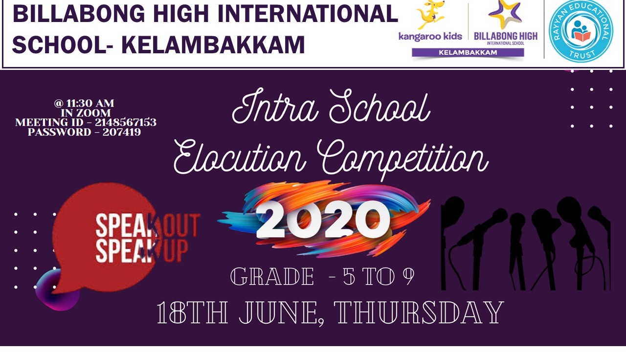 Elocution Competition - Intraschool - Billabong High International School